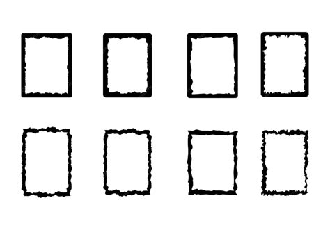 Premium Vector Rectangle Ripped Rough Frame Design Collection