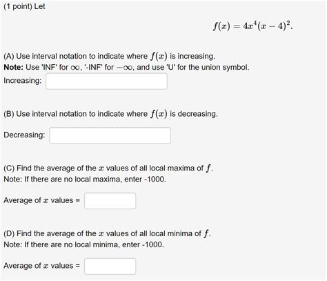Solved Point Let F X C A Use Interval Chegg