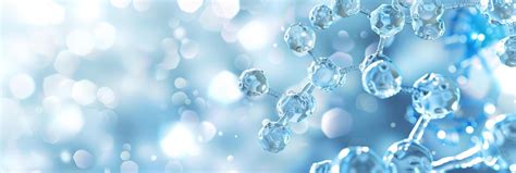 Premium Photo Abstract Blue Molecular Structure Background With Light Bokeh Effects Ideal For