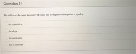 Solved Question The Difference Between The Observed Chegg