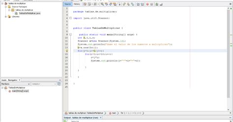 algoritmos y lenguajes de programación TABLAS DE MULTIPLICAR