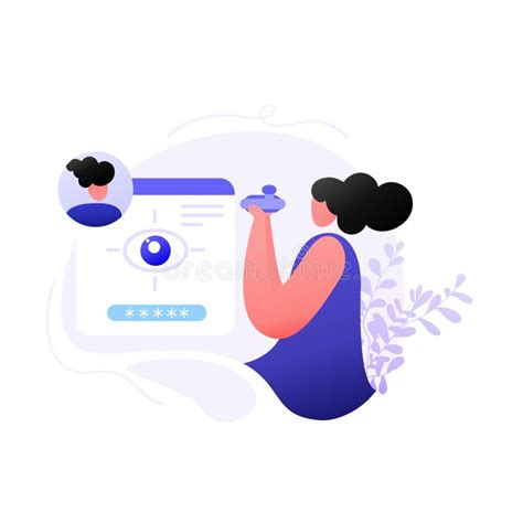 Eye Scanning Flat Illustration Stock Vector Illustration Of Future Business 232879822