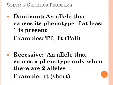 PPT Solving Genetics Problems PowerPoint Presentation Free Download ID