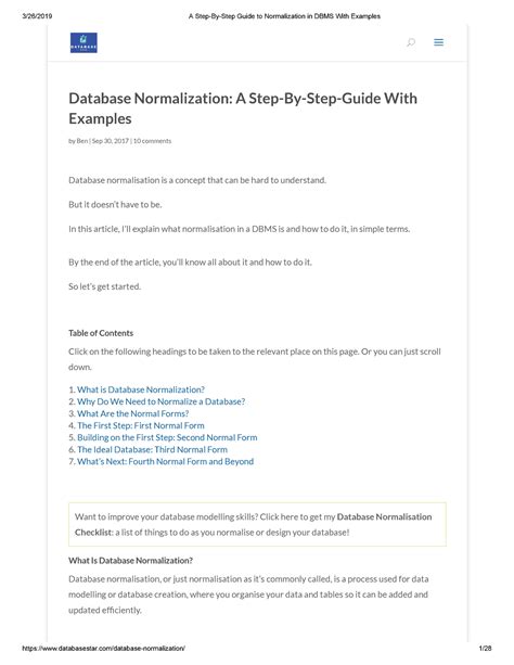 a step by step guide to normalization 874817299 database