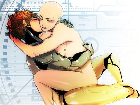 Rule 34 2boys Bald Blonde Hair Blush Cyborg Gay Genos Male Male Only