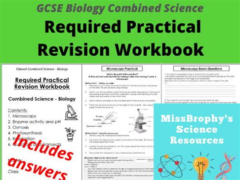Gcse Required Practical Revision Workbook Biology Combined Teaching Resources