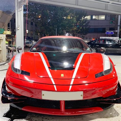 페라리 F430 스파이더 앞 범퍼도색 수리 강남 슈퍼카 수입차 정비 사고수리 추천 성수동 판금도색 덴트 외형복원 공업사 삼성모터스 네이버 블로그