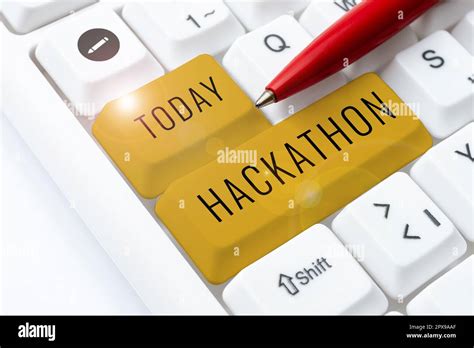 Conceptual Display Hackathon Internet Concept Event Where Large Number