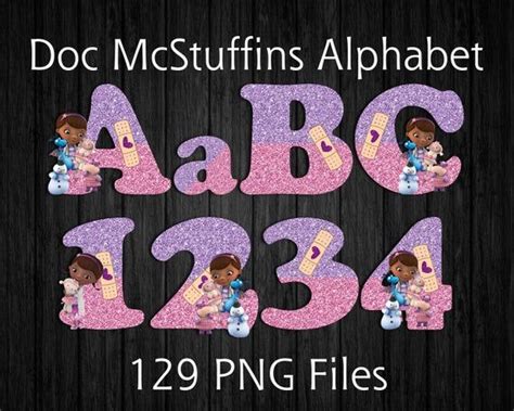 Doc McStuffins Alphabet Numbers Instant Download Digital Letters And Number Doc