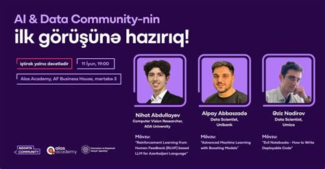 alas academy on linkedin ai and data community nin ilk görüşünü elan