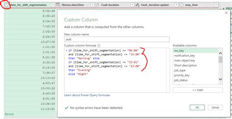 query does not tag criteria correctly help please power query