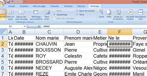 Récupération dates dans tableau excel