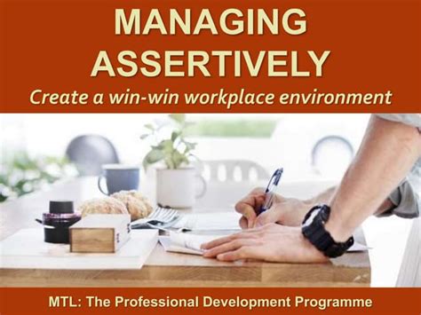 Managing Assertively Ppt