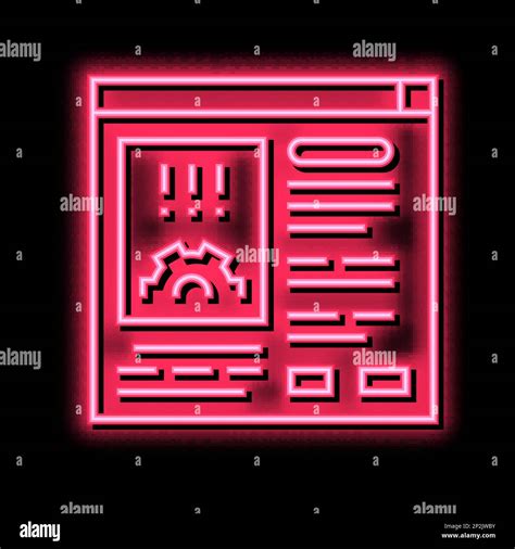 Errors Report Neon Glow Icon Illustration Stock Vector Image And Art Alamy