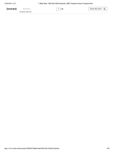 Killer Shell Cks Cka Ckad Simulator Pdf Computer Science Computer Data Pdf Text