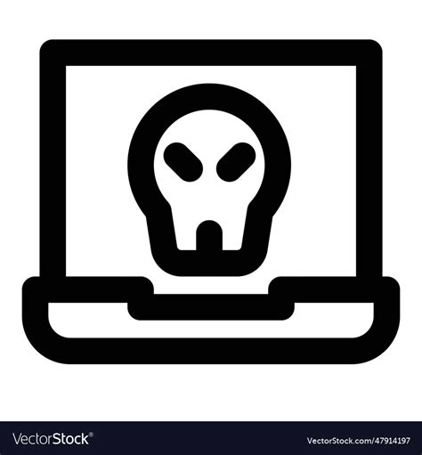 malicious software exploiting the computer system vector image