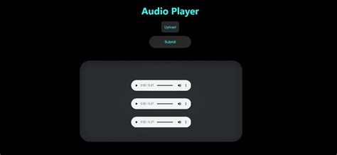 github akjo11 audio player audio player for uploaded file using