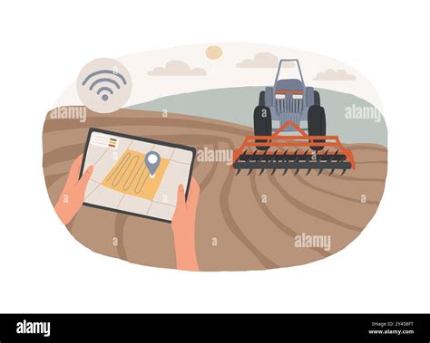 Remote Machine Navigation Isolated Cartoon Vector Illustrations Stock