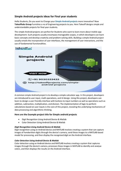 Ppt Simple Android Projects Powerpoint Presentation Free Download Id12877723