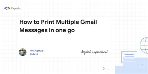 How To Print Multiple Gmail Messages In One Go