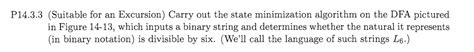 Carry Out The State Minimization Algorithm On The Dfa