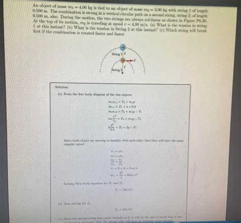 Circular Motion I Dont Really Understand How Did We Solve To Get The Tension In This Question