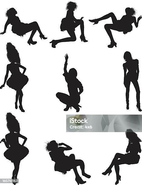 glamorous model posing and modeling stock illustration download image