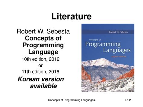 Lecture 1 Concepts Of Programming Languages Ppt Download