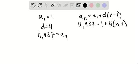 solved the first term of an arithmetic sequence is 1 and the common
