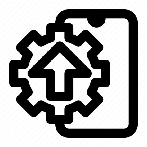 system upgrade smartphone mobile upgrading app development icon