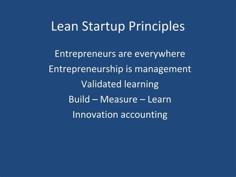 Lean Startup Methodology PPT