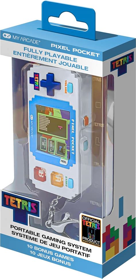 Tetris Pixel Player Officially Licensed Tiny Tetris Video Game Strategic Puzzle