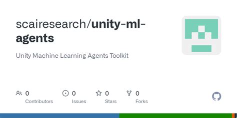 Github Scairesearchunity Ml Agents Unity Machine Learning Agents Toolkit