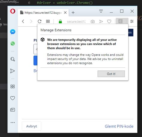 Get Rid Of This Warning Popping Up Issue Operasoftware Operachromiumdriver GitHub
