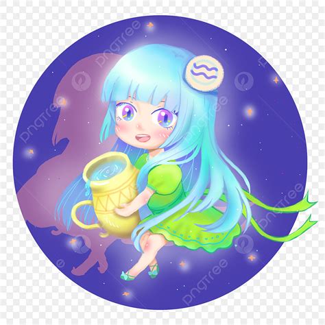 12 별자리 요소 손으로 그린 만화 물병 자리 상업 손으로 그린 12 개의 별자리 물병 자리 Png 일러스트 및 이미지 에 대한 무료 다운로드 Pngtree