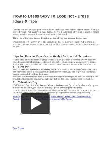 PPT How To Dress Sexy To Look Hot PowerPoint Presentation Free To Download Id 8d3fc1 MzQ3N