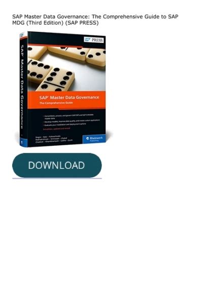 Read Ebook Sap Master Data Governance The Comprehensive Guide To Sap