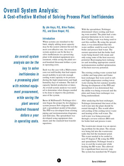 Overall System Analysis A Cost Effective Method Of Solving Process