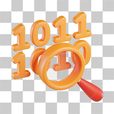 Premium Psd Binary Code 3d Icon