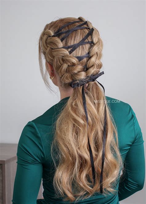 Dutch Braids Criss Cross Ribbon Missy Sue