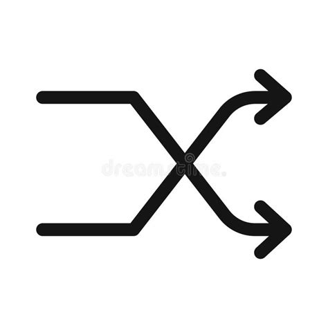 Random Shuffle Arrows Icon Ideal For Music And Playlists Stock Vector Illustration Of