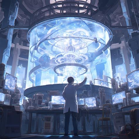 Premium Photo Scientist In Hightech Lab Concept Art