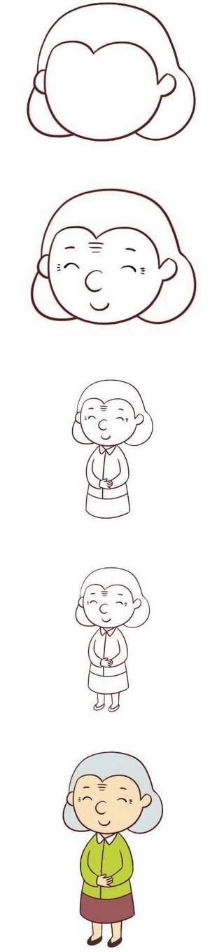 老人奶奶简笔画简单好看又好看简单（流行18张） 简笔画图片大全