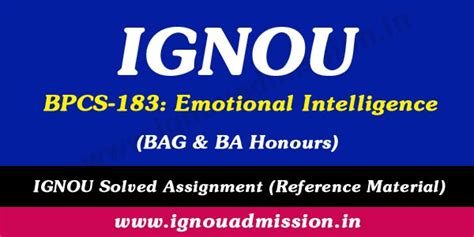 IGNOU BPCS Solved Assignment IGNOU Admission