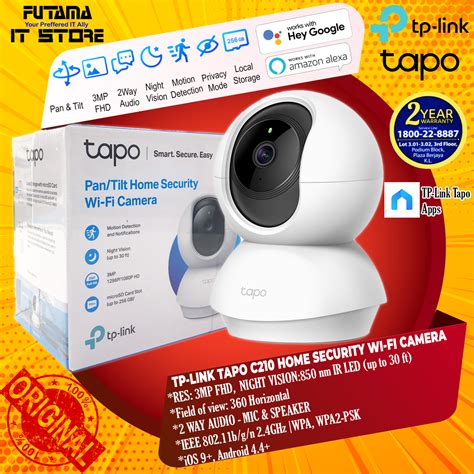 Tp Link Tapo C210 Pantilt Home Security Wi Fi Camera Futama It Store