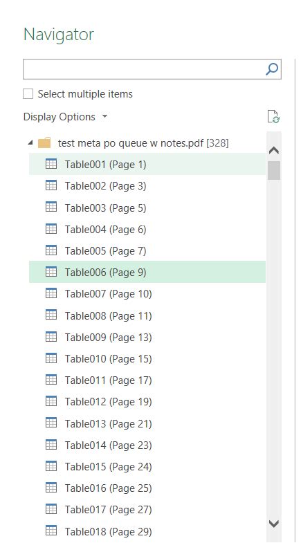 importing pdf to excel some pages of pdf are missing microsoft