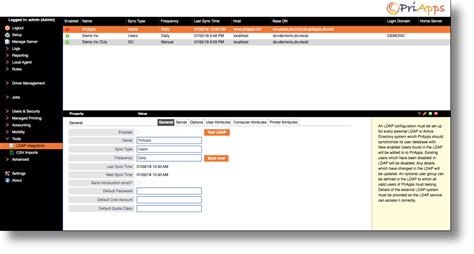 Importing Users From LDAP Active Directory AD PriApps SSO Admin Guide V