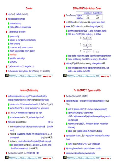 Threading Simd And Mimd In The Multicore Context The Ultrasparc T2 Docslib