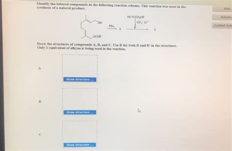Solved Identify The Lettered Compounds In The Following
