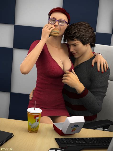 Rule 34 Breasts Burger Clothing Drink Duo Glasses Keyboard Computer